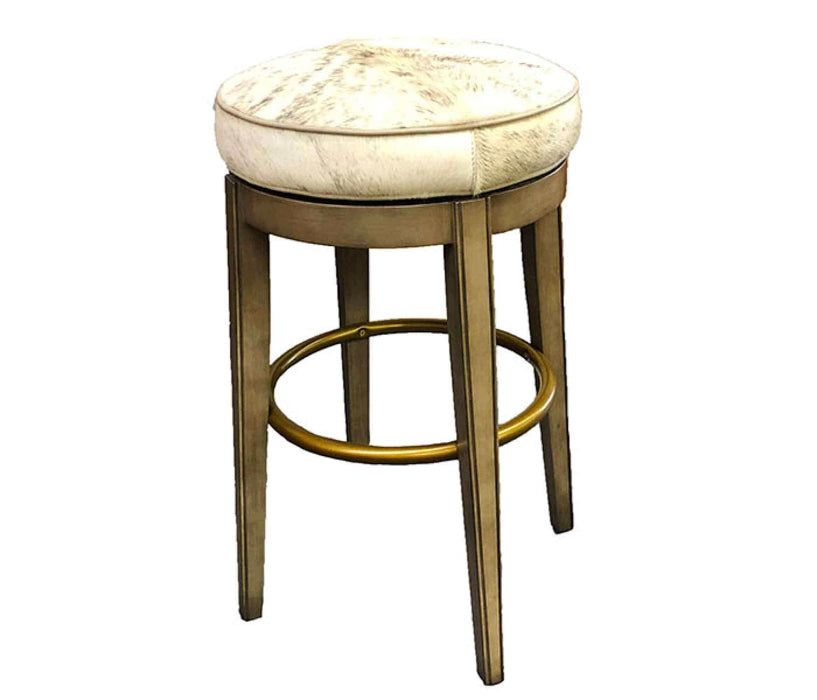 Hank Leather Swivel Bar Stool by Wellington's Furniture