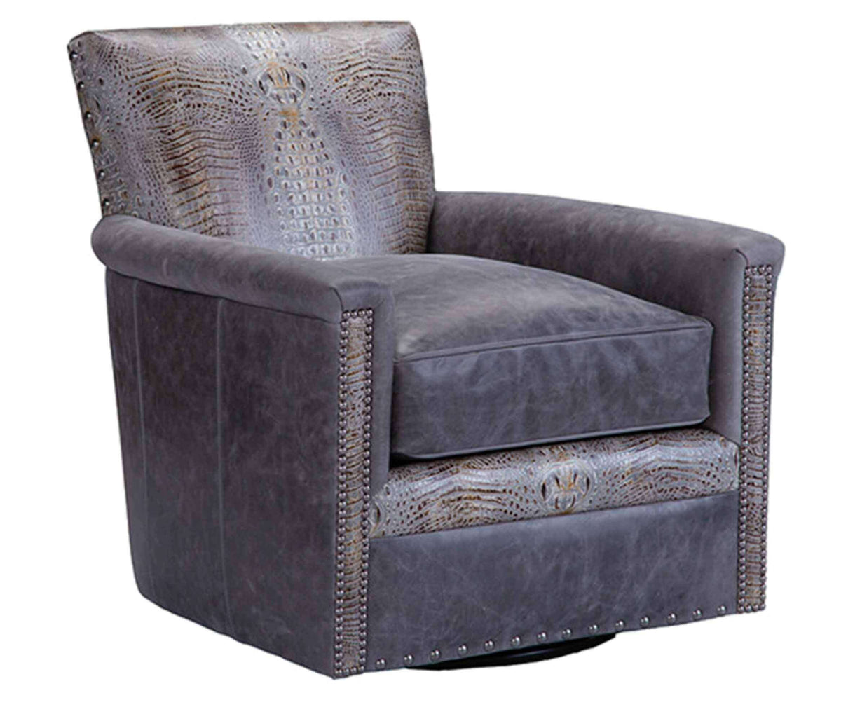 Alexa Leather Swivel Chair | American Tradition
