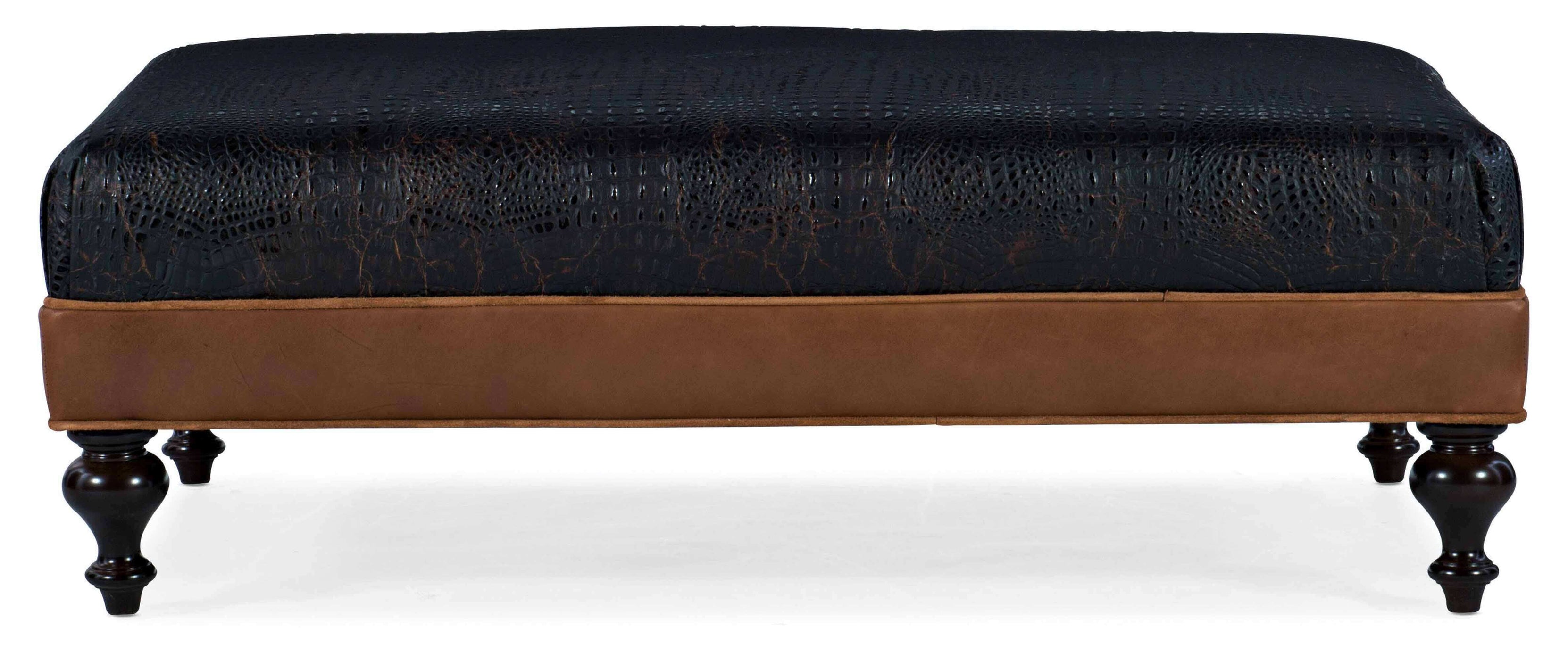 Bradington Young | Kourtney Leather Cocktail Ottoman