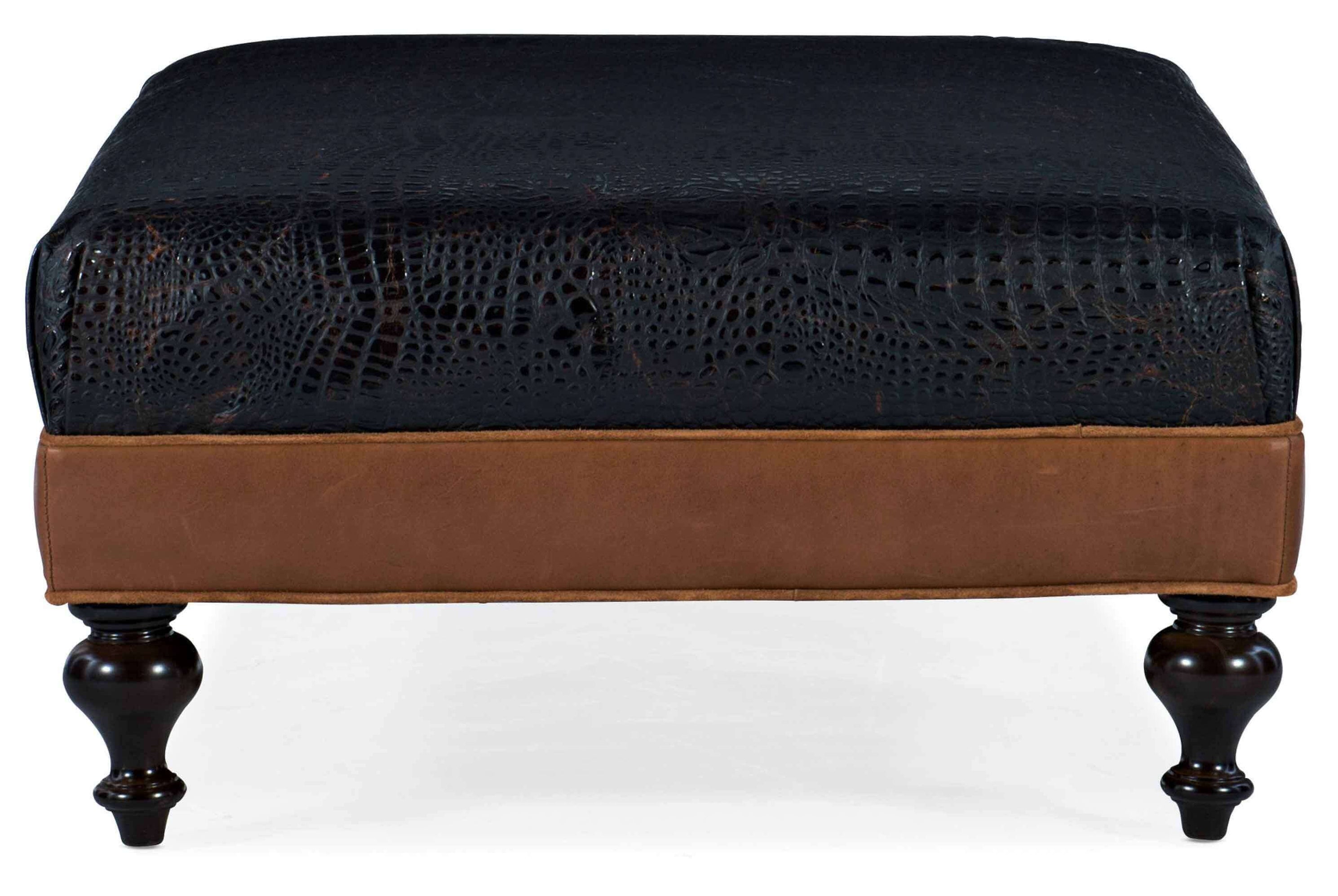 Bradington Young | Kourtney Leather Cocktail Ottoman
