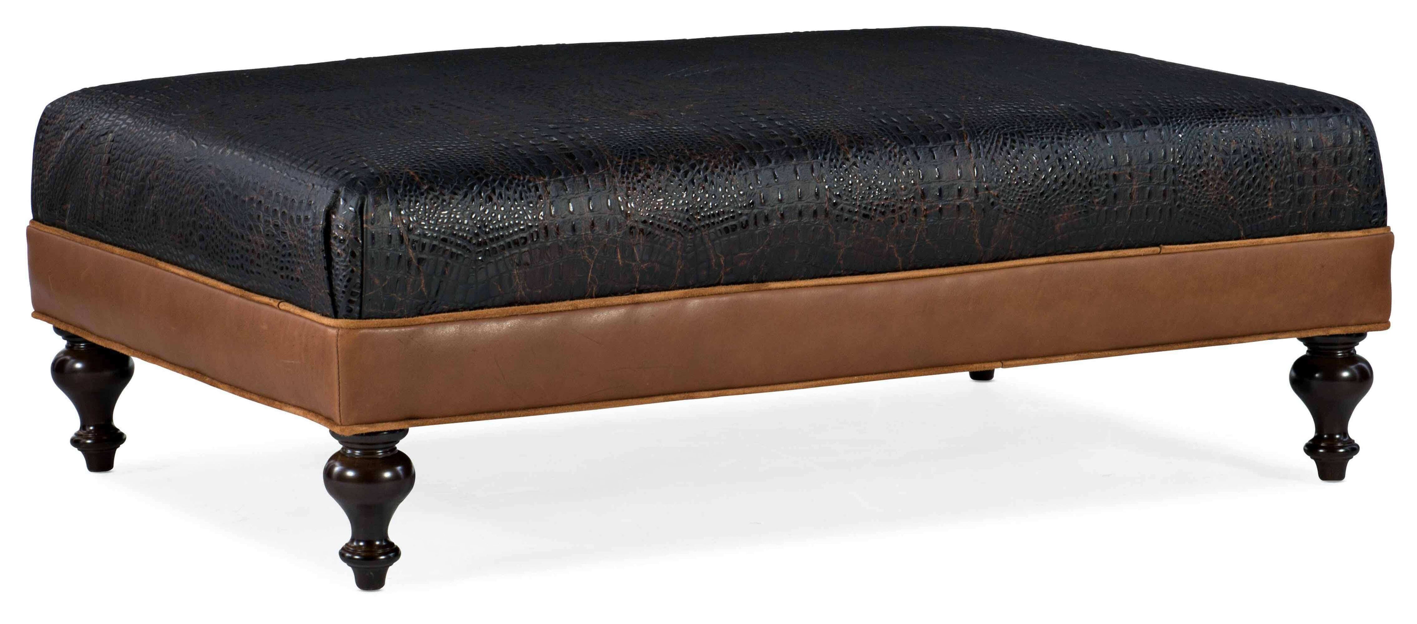 Bradington Young | Kourtney Leather Cocktail Ottoman