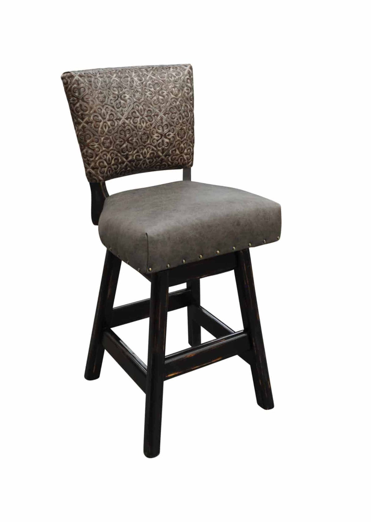 Ranch Leather Armless Swivel Bar Stool by American Style | Wellington's ...