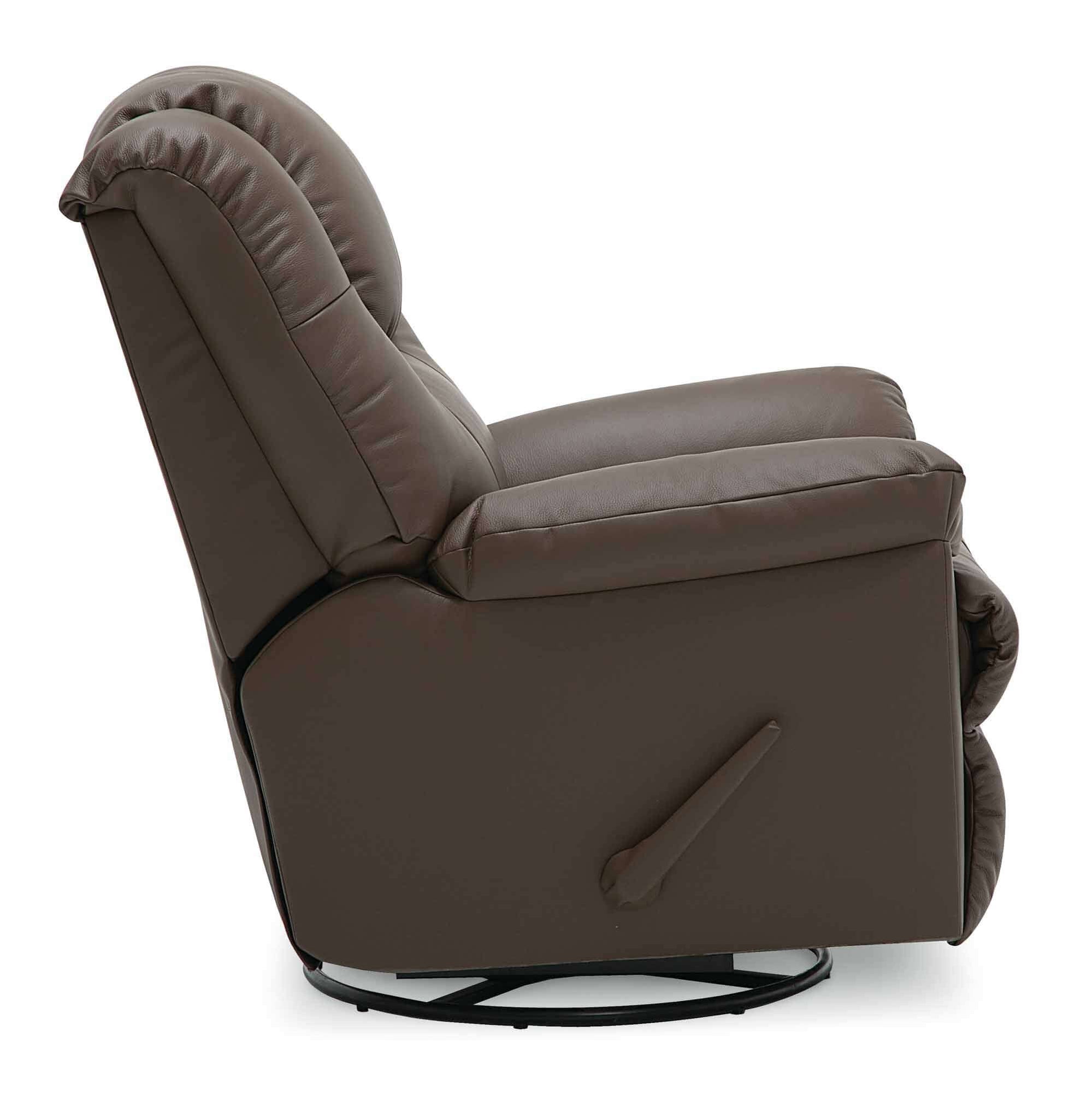 Granger Leather Swivel Rocker Recliner by Budget Decor | Wellington's ...