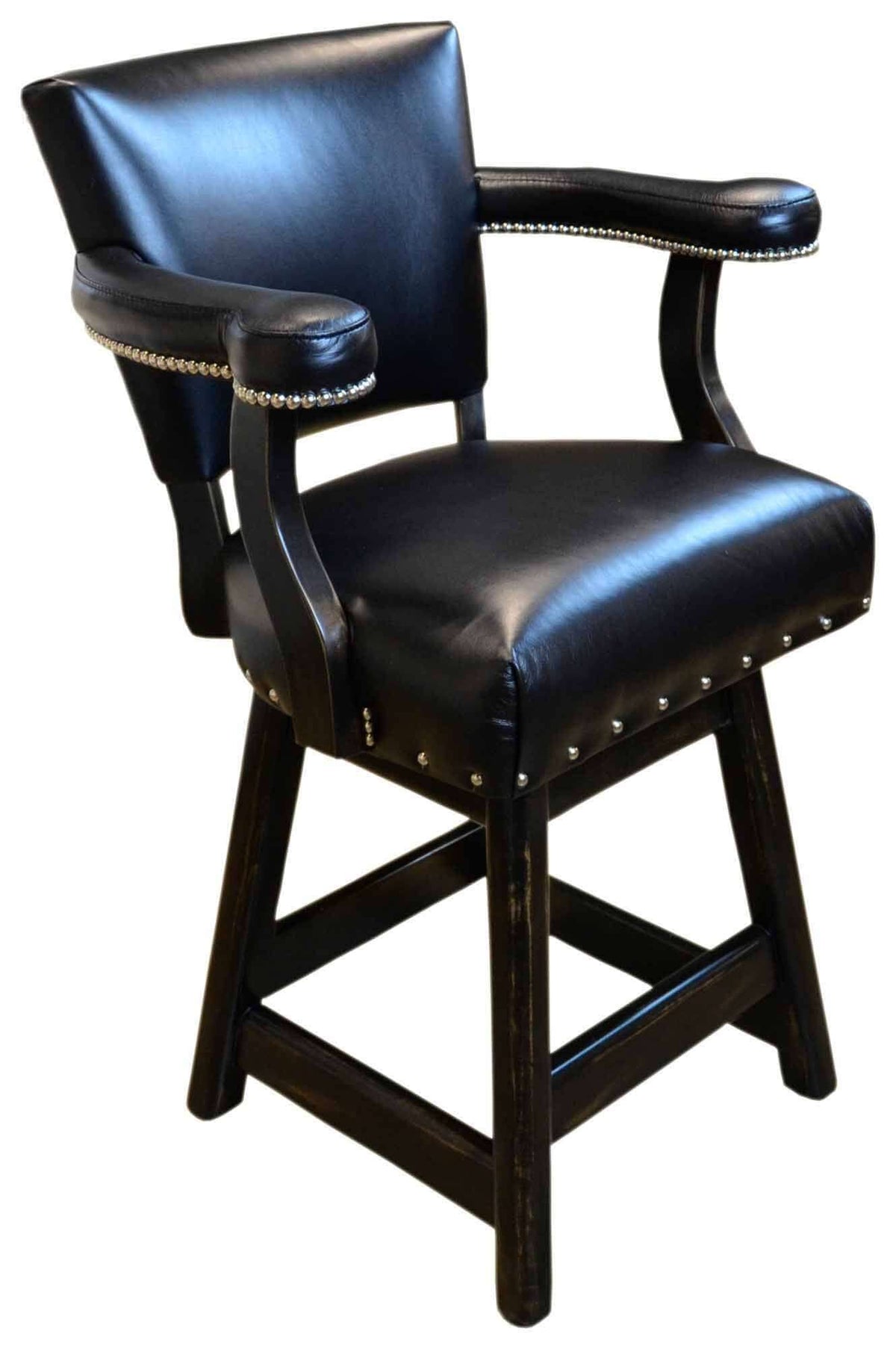 Ranch Leather Swivel Bar Stool by American Style | Wellington's Fine ...